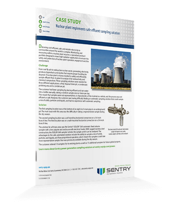 Nuclear Plant Implements Safe Effluent Sampling | Sentry Equipment